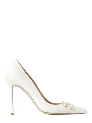 Elisabetta Franchi Nappa Leather Pumps With Stiletto Heel - Ivory