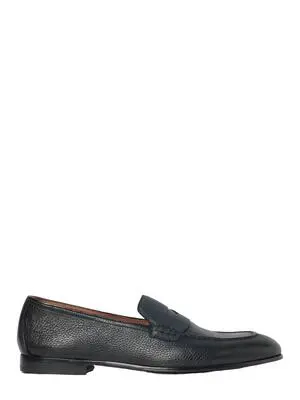 DOUCAL'S Grained Leather Loafers - Blue