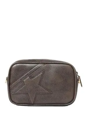 GOLDEN GOOSE Mini Star Aged-leather Camera Bag With Chain Strap - Dark