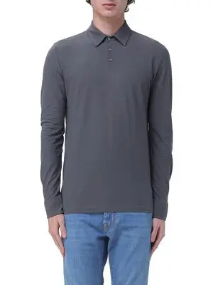 ZANONE Cotton Polo Shirt - Grey