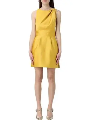 Elisabetta Franchi Elisabetta Franchi Duchesse Mini Dress Yellow