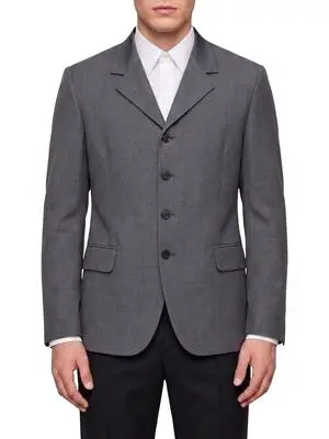 JIL SANDER Single-breasted Virgin Wool Blazer - Grey 1