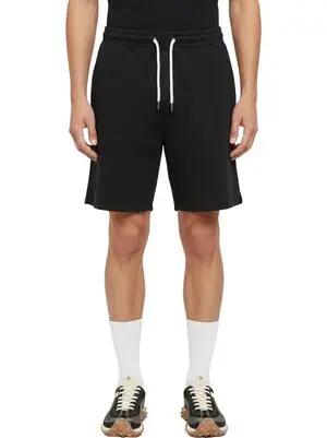 AMI Paris Organic Cotton Jogging Shorts - Black