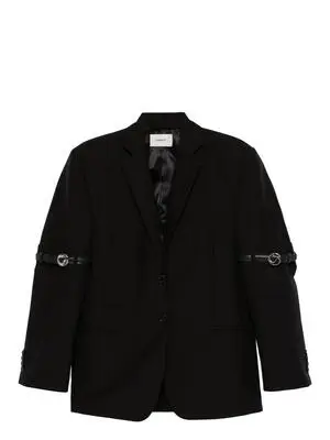 Coperni Tailored Blazer With Embellished Sleeves - Black