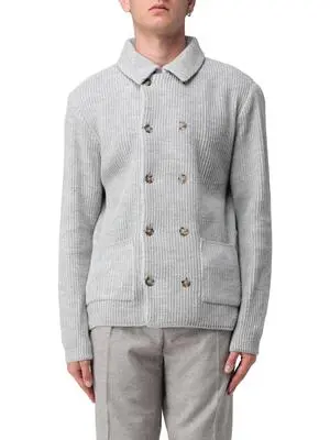 MANUEL RITZ Ribbed Knit Double-breasted Jumper - Grey