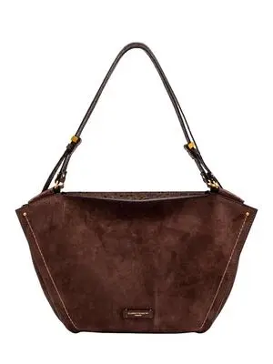 GIANNI CHIARINI Suede Handbag - Brown