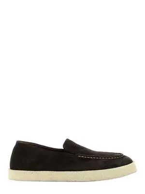 Marsèll Suede Loafers With Contrast Stitching - Brown