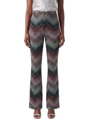Missoni Zigzag Knit Wide-leg Trousers - Green