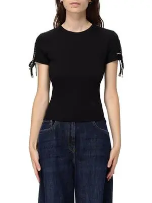 Burberry Slim Fit Cotton T-shirt With Tone-on-tone Ekd Logo - Black