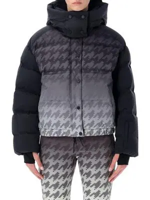 Perfect Moment Houndstooth Puffer Jacket - Black