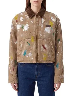 Moschino Printed Cropped Jacket - Multicolor