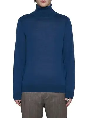Paul Smith Fine Knit Turtleneck Sweater - Blue