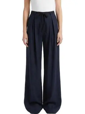 Barena Venezia Virgin Wool Palazzo Trousers - Blue