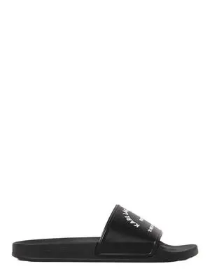 Karl Lagerfeld Slides With Logo Detailing - Black