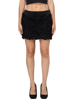 TWINSET Low-rise Crêpe Pencil Mini Skirt - Black