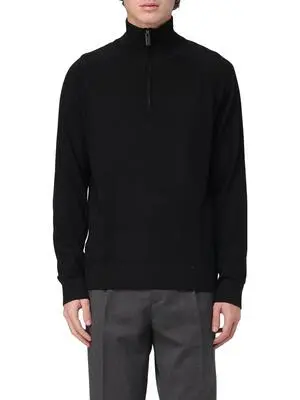 PAOLO PECORA Pullover With Quarter Zip - Black