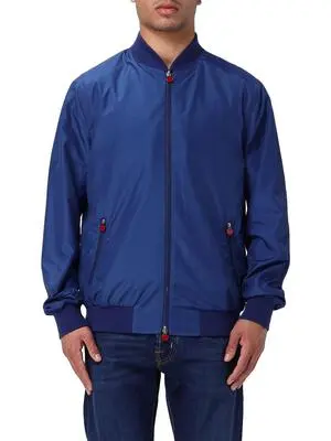 Kiton Stretch Technical Fabric Bomber Jacket - Blue