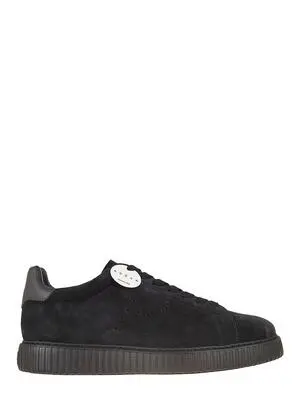 Hogan H-stripes Suede Sneakers With Perforated H Logo - Blue