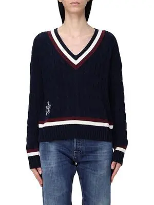 Ralph Lauren Cotton V-neck Sweater - Navy