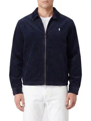 Polo Ralph Lauren Polo Ralph Lauren Wynton Velvet Shirt Jacket With Embroidered Logo Blue