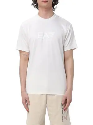 EA7 Cotton T-shirt With Logo - White