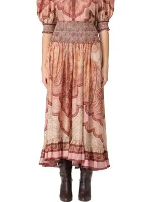 Zimmermann Paisley Print Maxi Skirt - Red