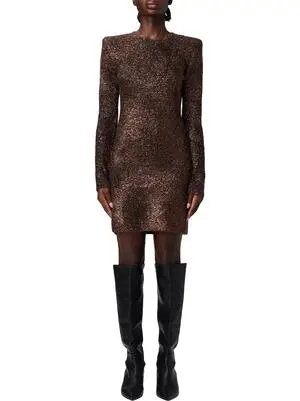 Liu Jo Long Sleeve Dress With Open Back Detail - Brown