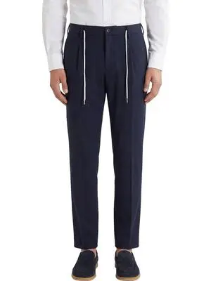Eleventy Stretch Virgin Wool Trousers - Blue