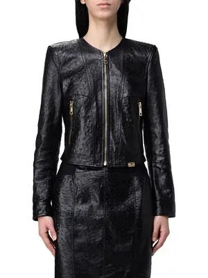 Elisabetta Franchi Leather Jacket - Black