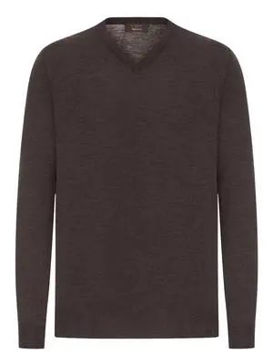 ZANONE V-neck Pullover - Brown