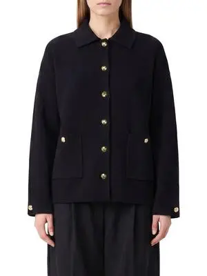 ANINE BING Anine Bing Luca Wool And Cashmere Shirt Jacket With Patch Pockets Grey
