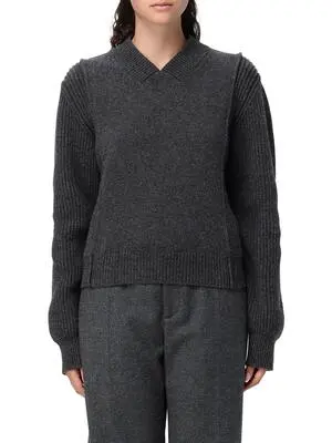 Marni Virgin Wool & Cashmere V-neck Relaxed Fit Sweater - Graphite