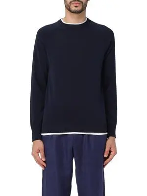 Eleventy Crew Neck Fine Knit Jumper - Blue