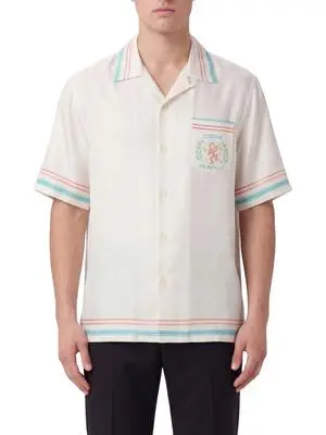Casablanca The Essential Experience Printed Silk Shirt White