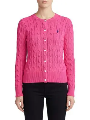 Polo Ralph Lauren Polo Ralph Lauren Cable Knit Cardigan Fuchsia