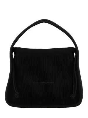 Alexander Wang Ribbed Drawstring Handbag - Black