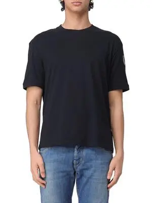 BLAUER. Cotton T-shirt With Logo - Black