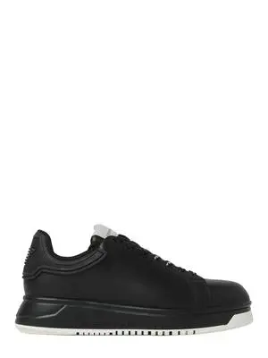 EMPORIO ARMANI Emporio Armani Smooth Bovine Leather Low Top Sneakers