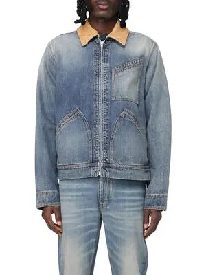 Alexander McQueen Zip Up Denim Jacket - Blue