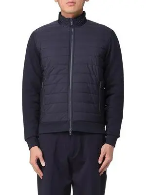 FAY Quilted Jacket With Zip Up - Blue