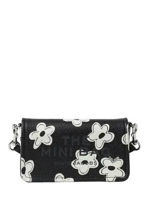Marc Jacobs Flower Print Crossbody Bag - Black