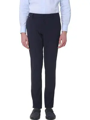 MASON'S Stretch Gabardine Chino Trousers - Navy
