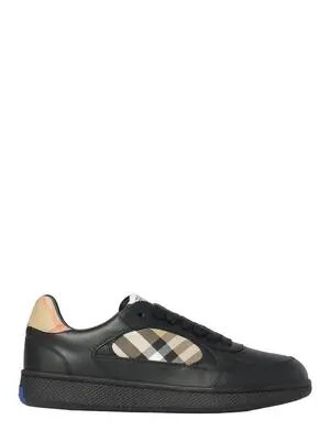 Burberry Checked Trainers - Black