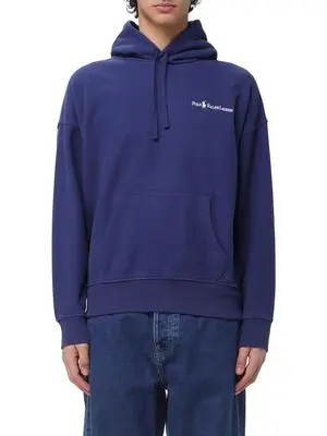 Polo Ralph Lauren Cotton Blend Hoodie With Contrasting Logo - Blue