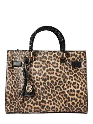 Liu Jo Manh Animalier Printed Faux Leather Handbag - Multicolor