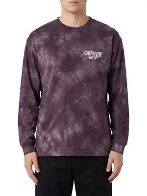 Carhartt Work In Progress Printed Organic Cotton Crewneck Sweatshirt - Plum