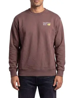 NEW BALANCE Cotton Crewneck Sweatshirt With Printed Logo - Multicolor