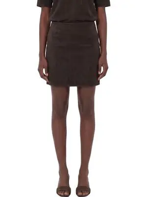 Loulou De Saison Suede Mini Skirt - Brown