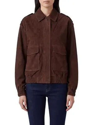 ARMA Suede Bomber Jacket - Brown
