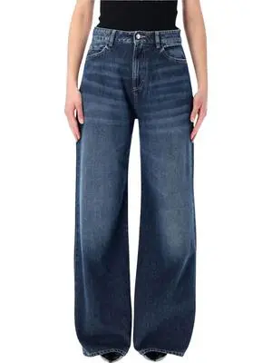 ICON DENIM LOS ANGELES Cotton Wide-leg Jeans - Denim